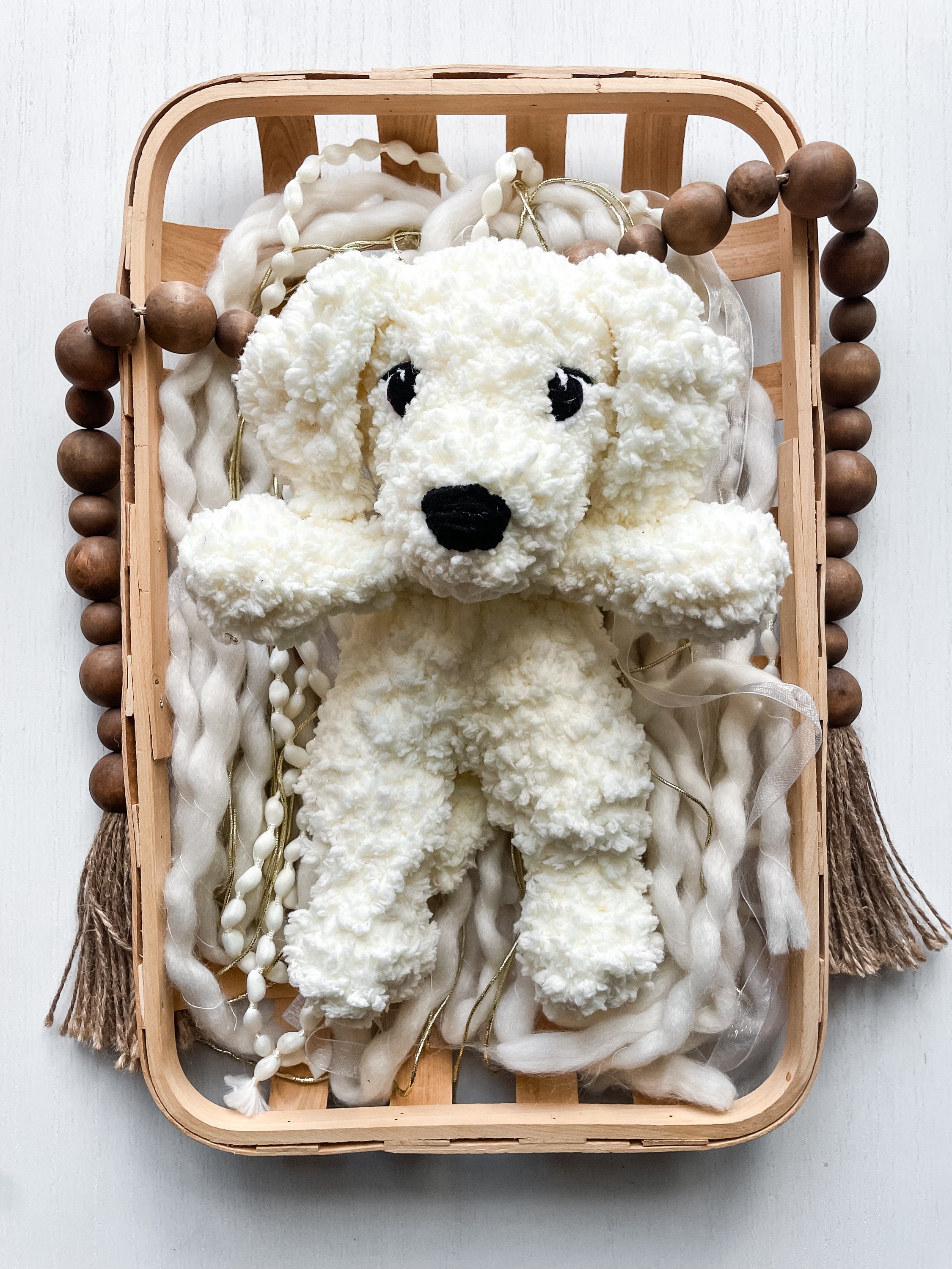 Crochet CUSTOM Cream Golden Retriever Lovey, Great Pyrenees Lover Gift ...