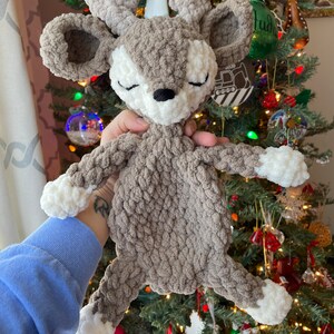 Dixie the Deer Lovey CUSTOM, Crochet Deer, Deer Plushie, Deer Amigurumi ...
