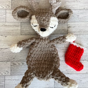 Dixie the Deer Lovey CUSTOM, Crochet Deer, Deer Plushie, Deer Amigurumi ...