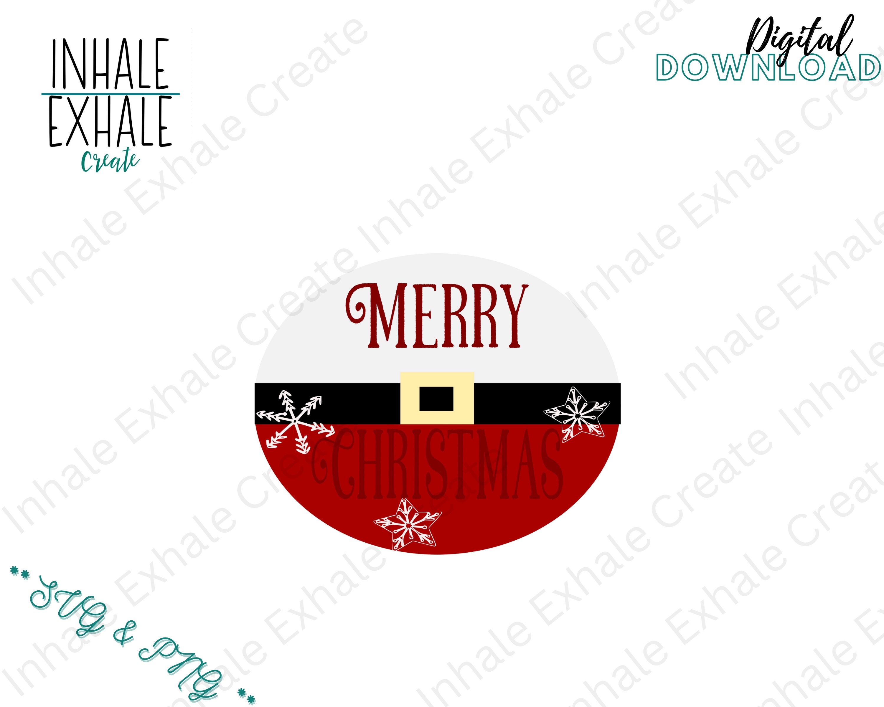 Santa Belt SVG/PNG for Cricut - Etsy