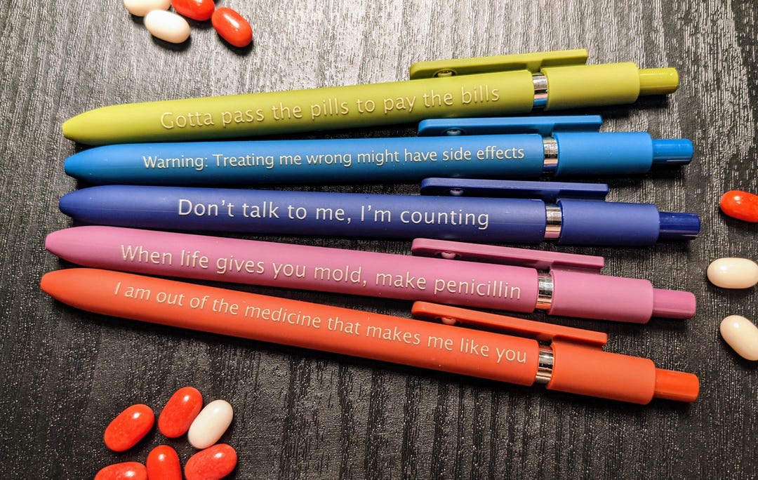 Pharmacy Gift Pharmacy Tech Personalized Pens｜set of 5 Custom Laser ...