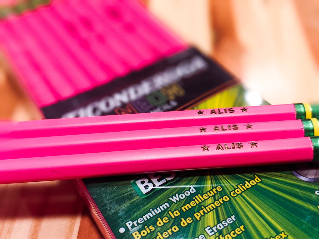 ALL PINK Personalized Pencils Ticonderoga Neon Pre-sharpened Engraved ...