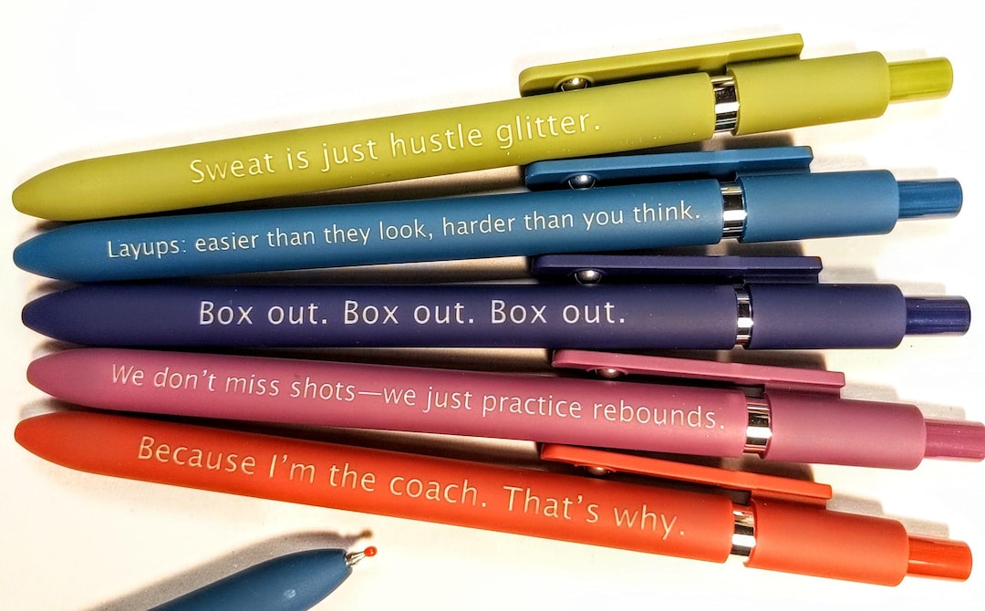 Basketball Coach Gift Personalized Pens｜set of 5 Custom Laser Engraved ...
