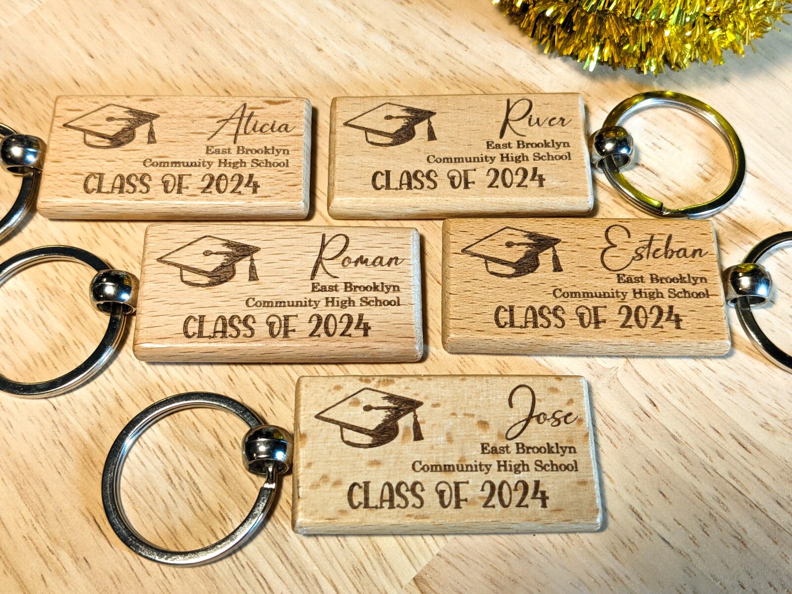CLASS SET Graduation Keychains Personalized for Teachers Individual ...