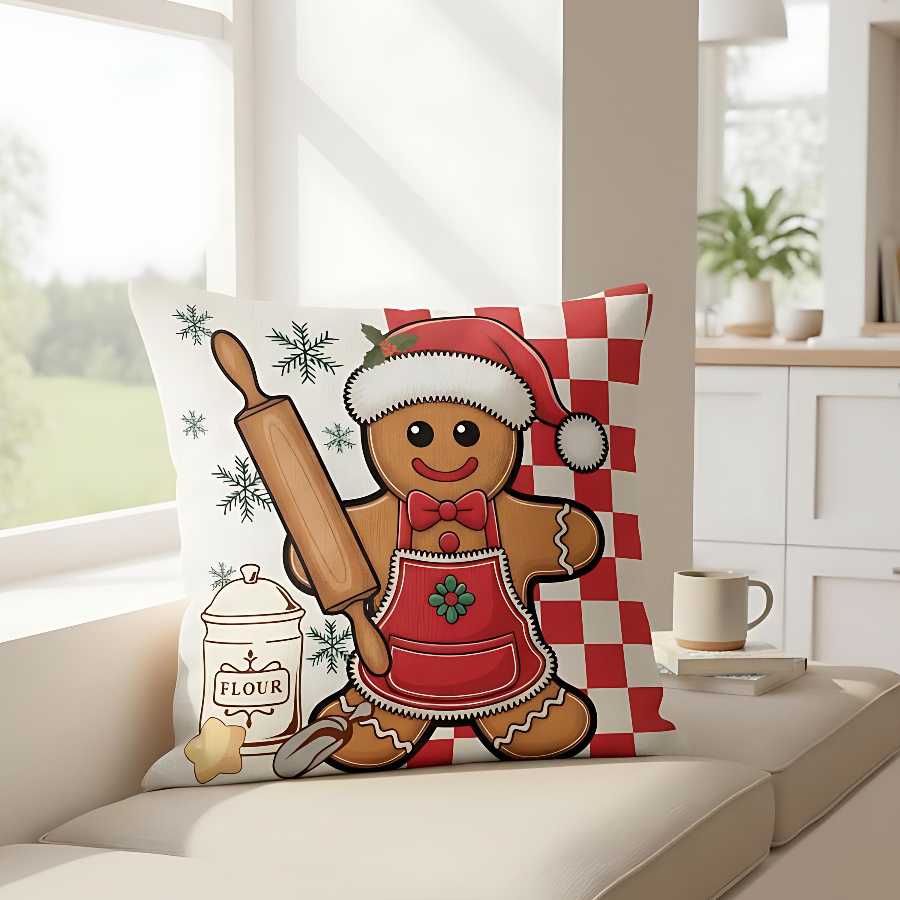 Gingerbread Man Christmas Clipart: Holiday Cookie Kitchen Art PNG ...