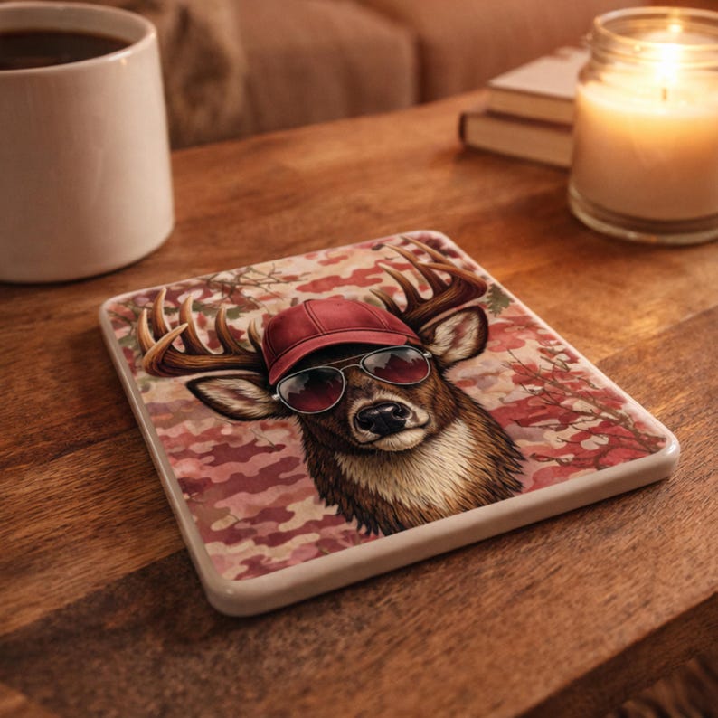 Pink Camo Deer Clipart | Buck With Sunglasses (digital Download) - Etsy