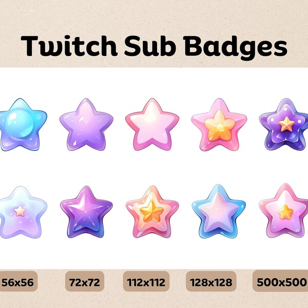 Star Twitch Badges - Etsy