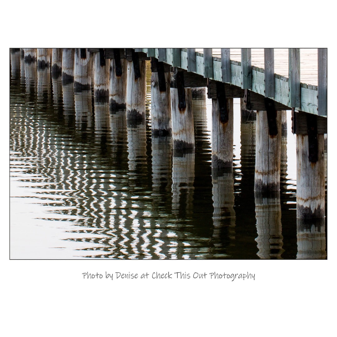 Bridge Reflection Lakeshore Wall Art Reflection Wall Art - Etsy