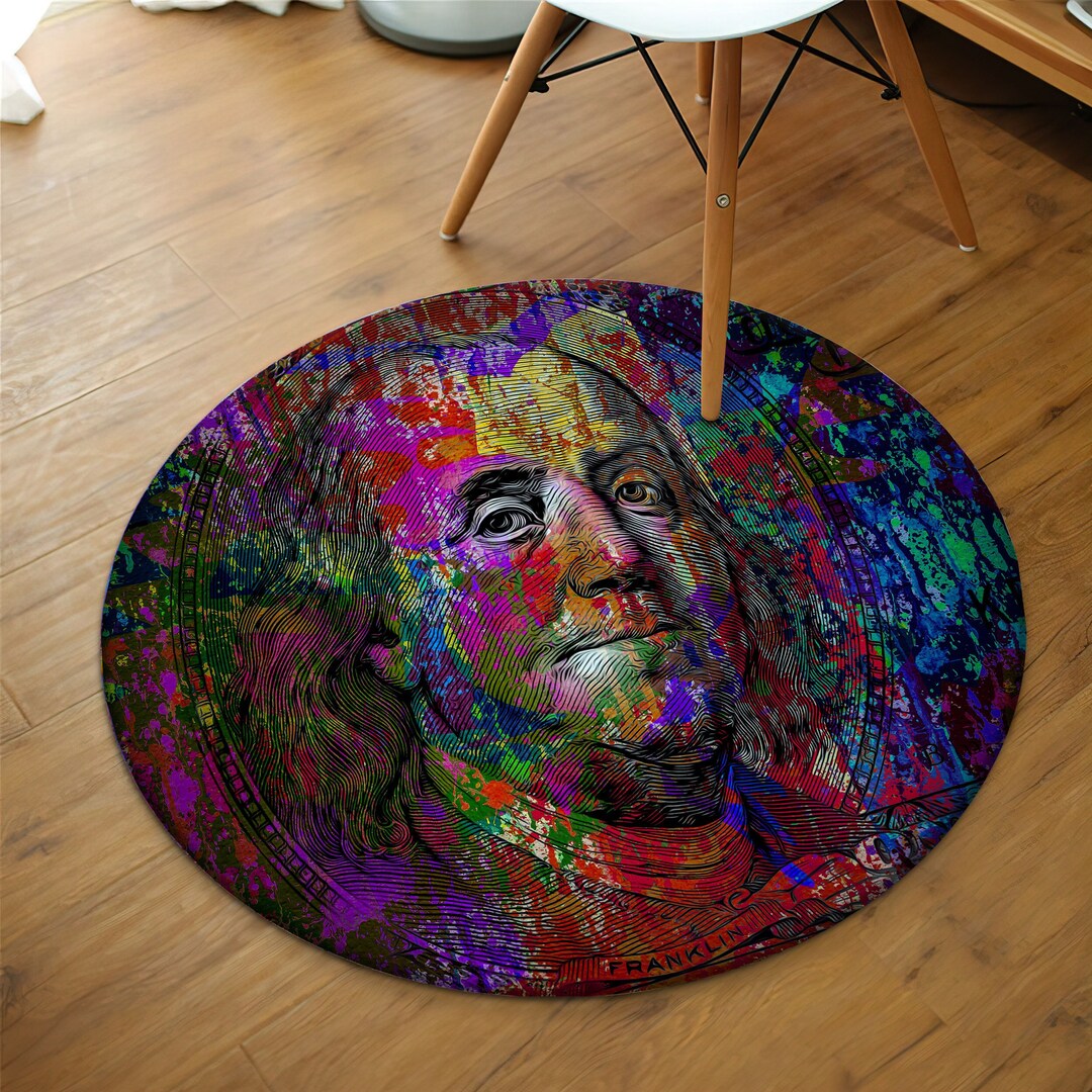 Colorful Ben Franklin Dollar Bill Rug One Hundred US Money - Etsy