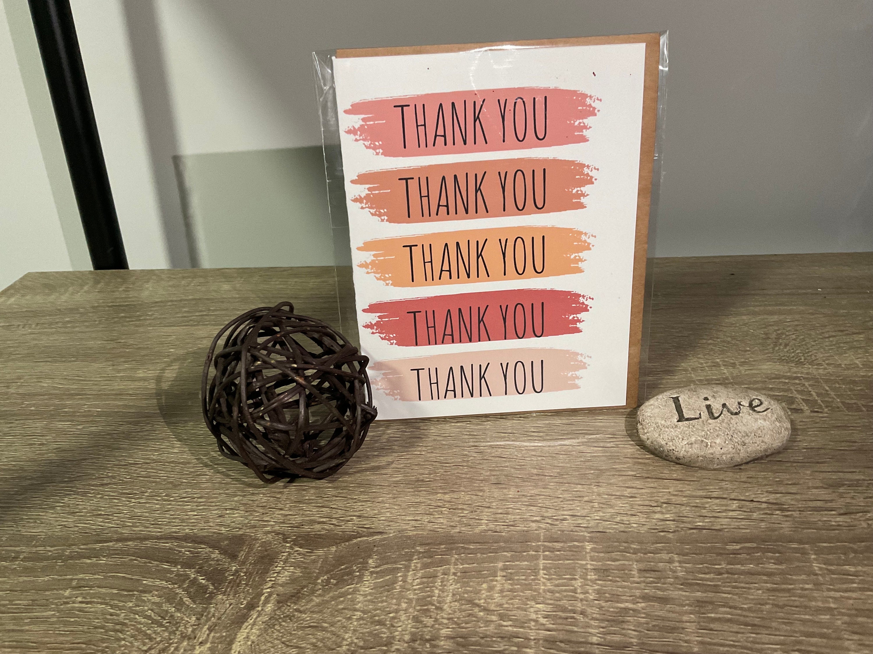 Thank You Card Minimalist - Etsy