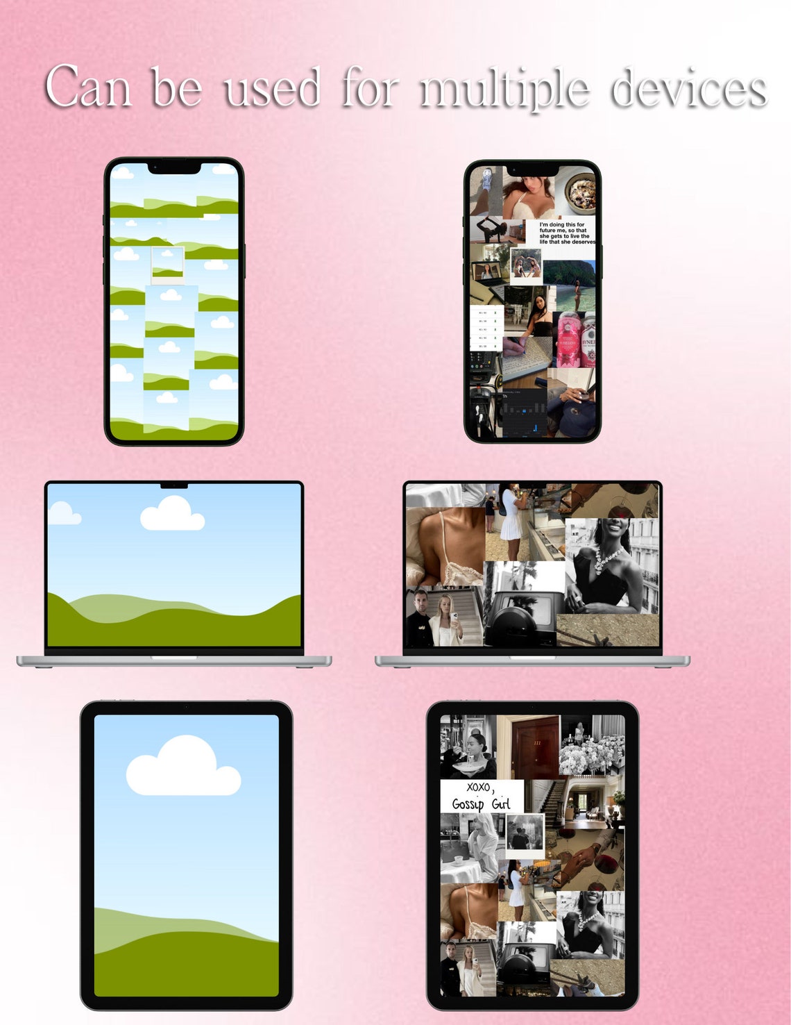 2024 Vision Board Template Wallpaper, That Girl Vision Board Printable ...