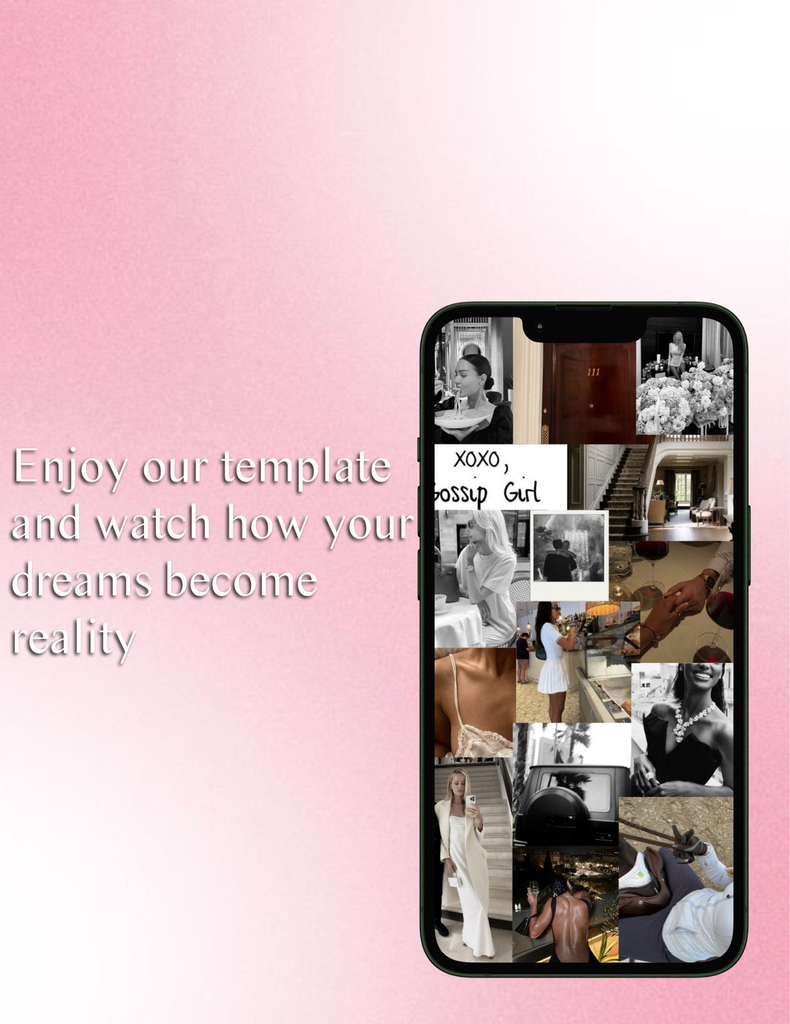 2024 Vision Board Template Wallpaper, That Girl Vision Board Printable ...