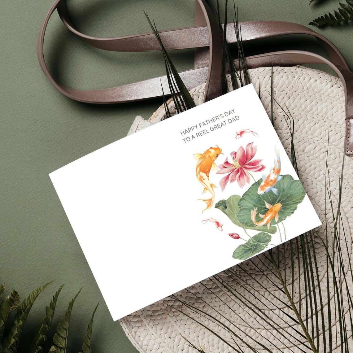 Printable Koi Fish Father's Day Card, Happy Father's Day Card, Koi Card ...