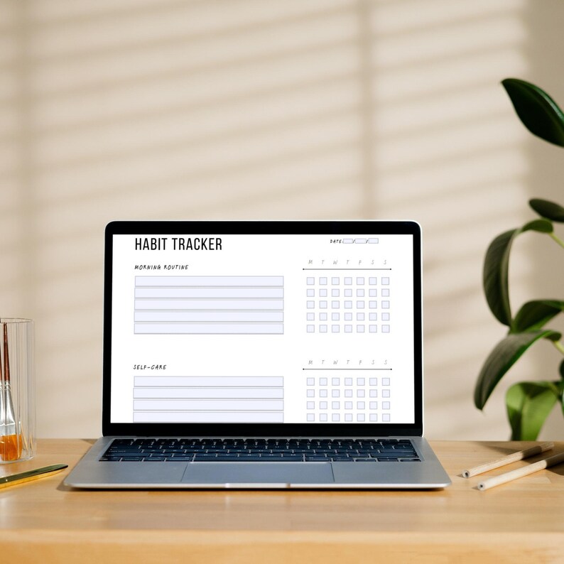 Weekly Habit Tracker Daily Routine Planner Routine - Etsy