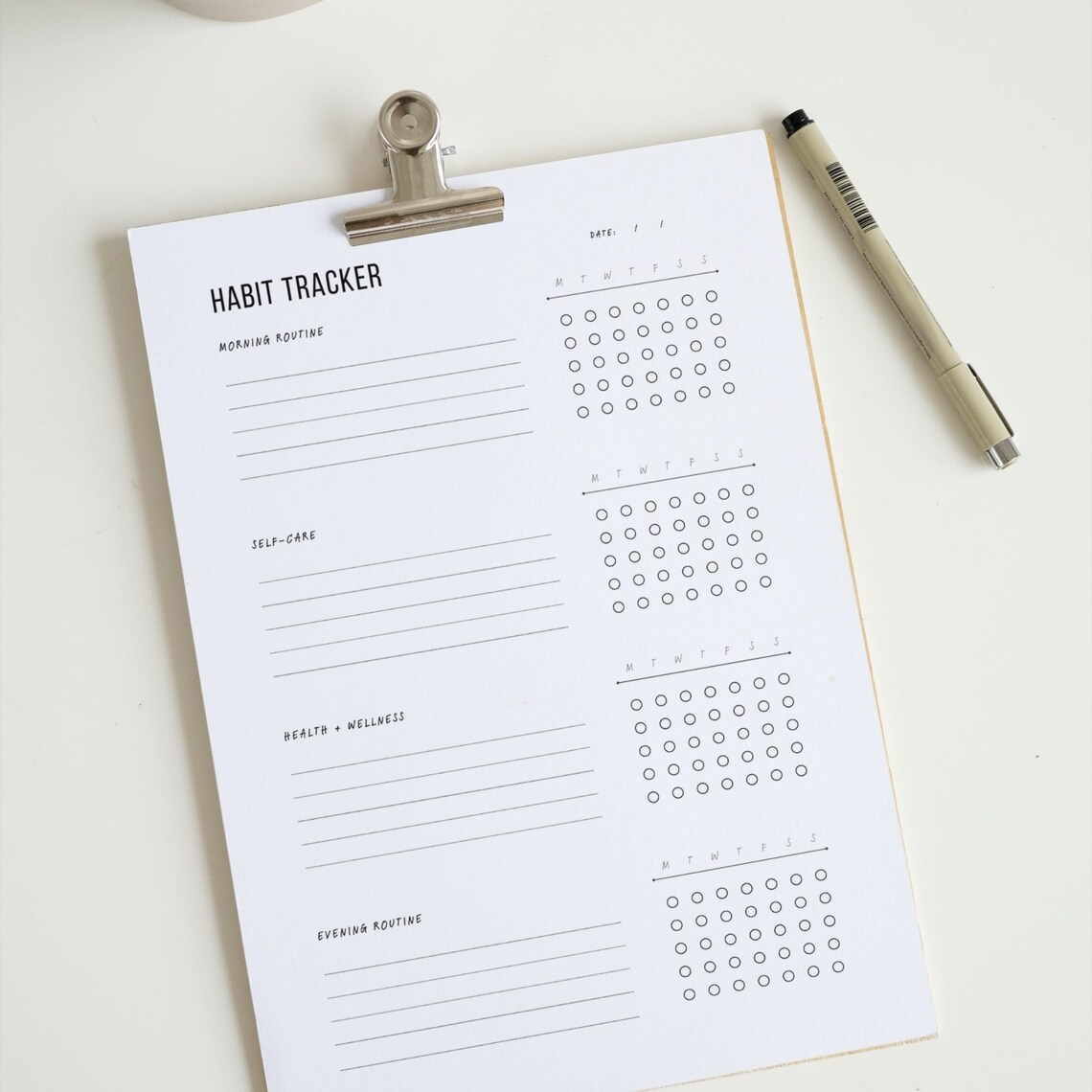 Weekly Habit Tracker Daily Routine Planner Routine - Etsy