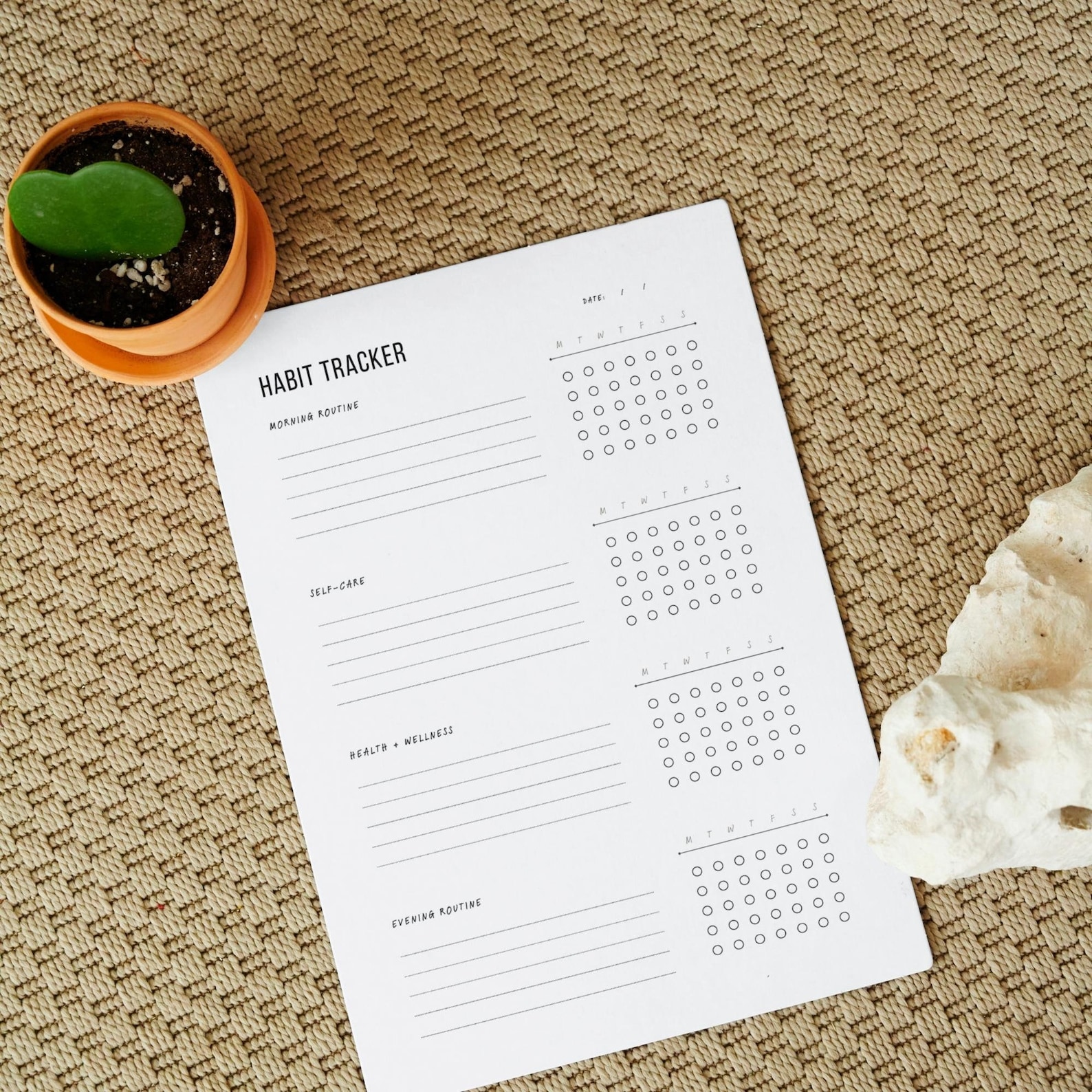 Weekly Habit Tracker Daily Routine Planner Routine - Etsy