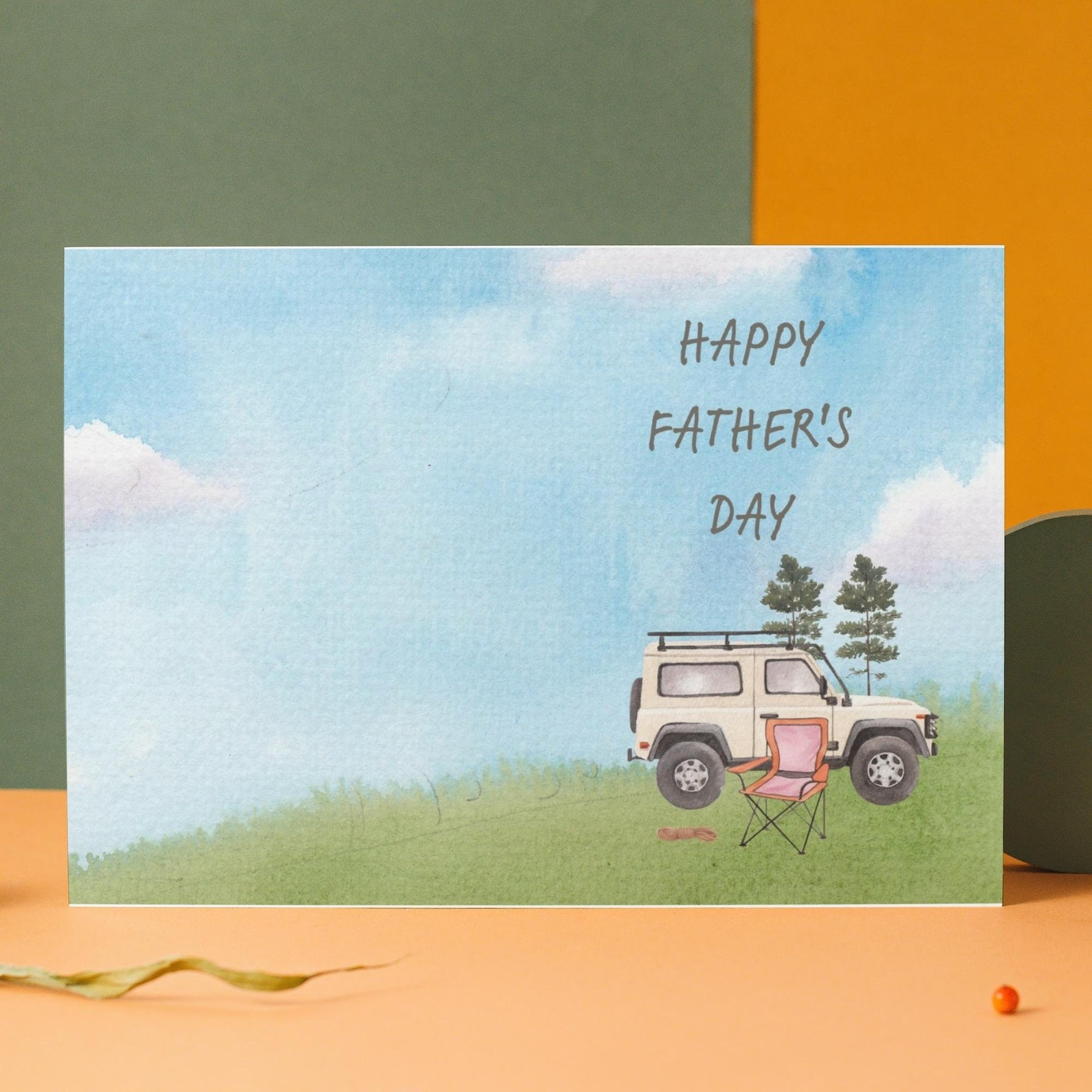 Camping Father's Day Card, Camper Card, Happy Father's Day Card for Dad ...
