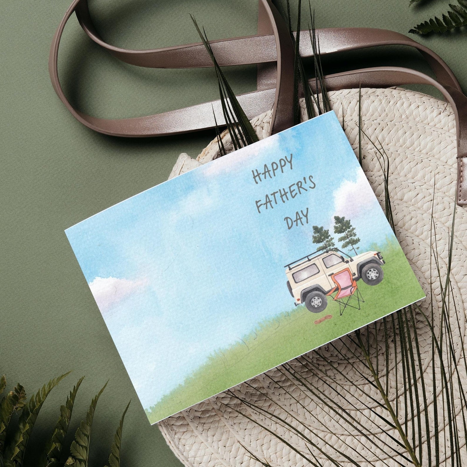 Camping Father's Day Card, Camper Card, Happy Father's Day Card for Dad ...