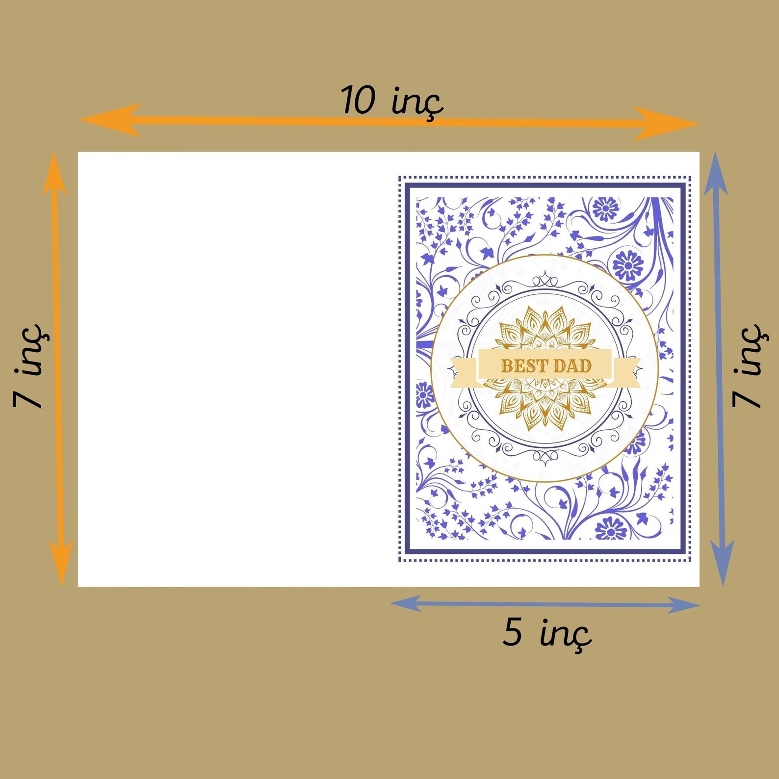 Printable Best Dad Card, Father's Day Card, Mandala Card, Best Dad Card ...