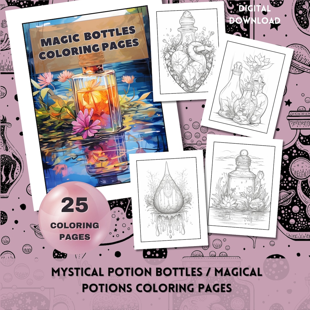 25 Magic Potions Coloring Pages, Fantastic Coloring, Magical Coloring ...