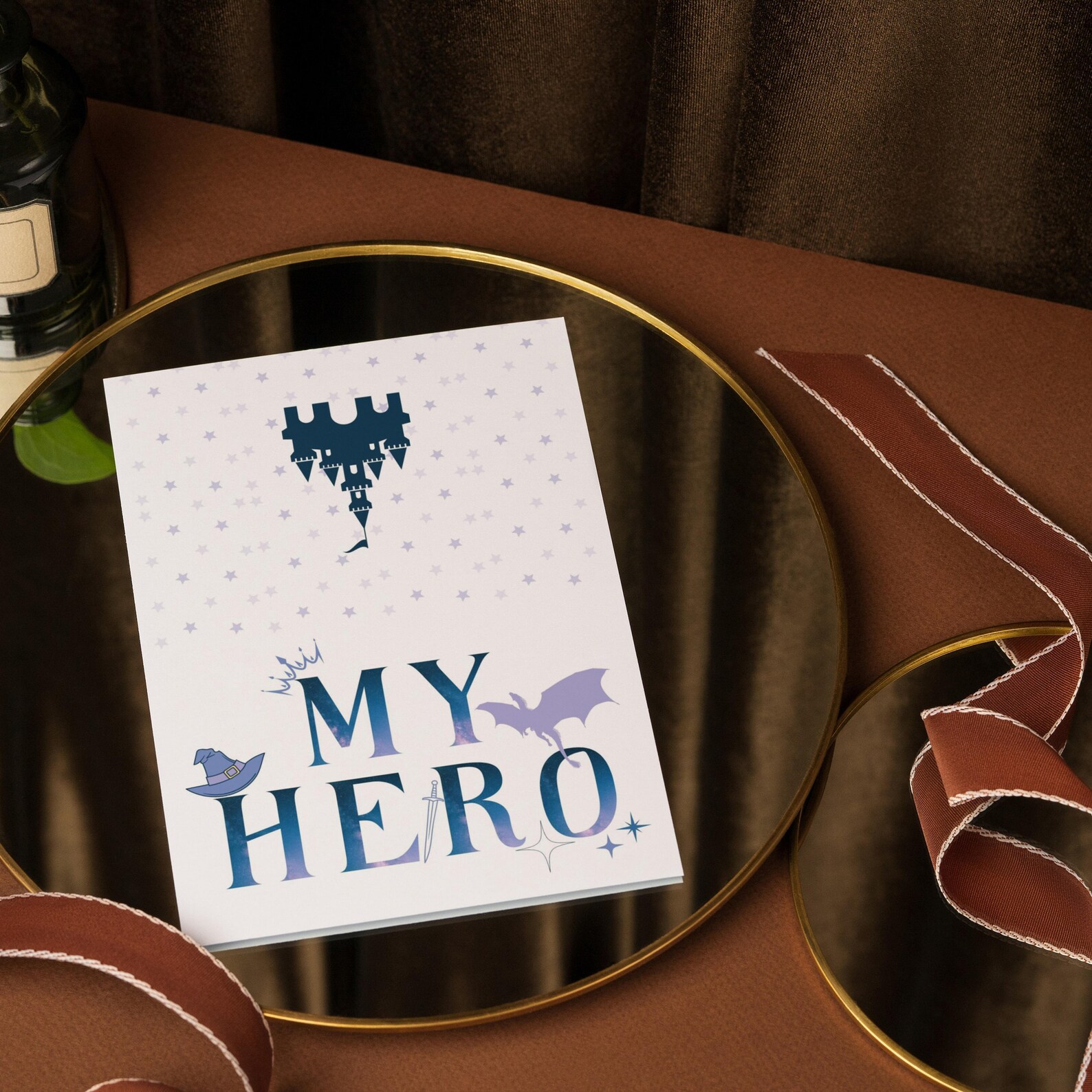 Printable My Hero Father's Day Card,dragon Art Card for Daddy,hero ...