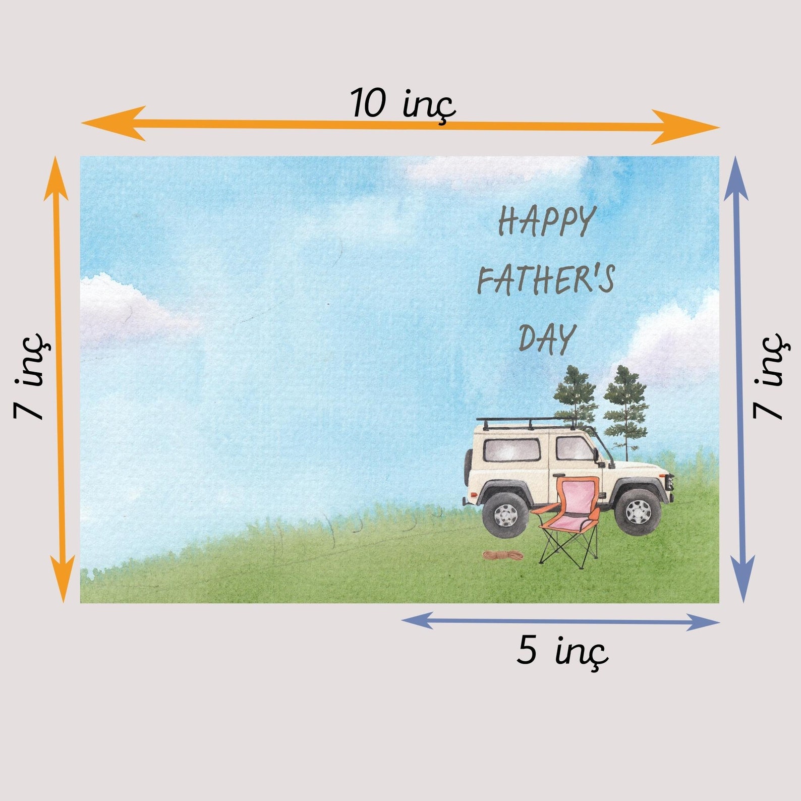 Camping Father's Day Card, Camper Card, Happy Father's Day Card for Dad ...