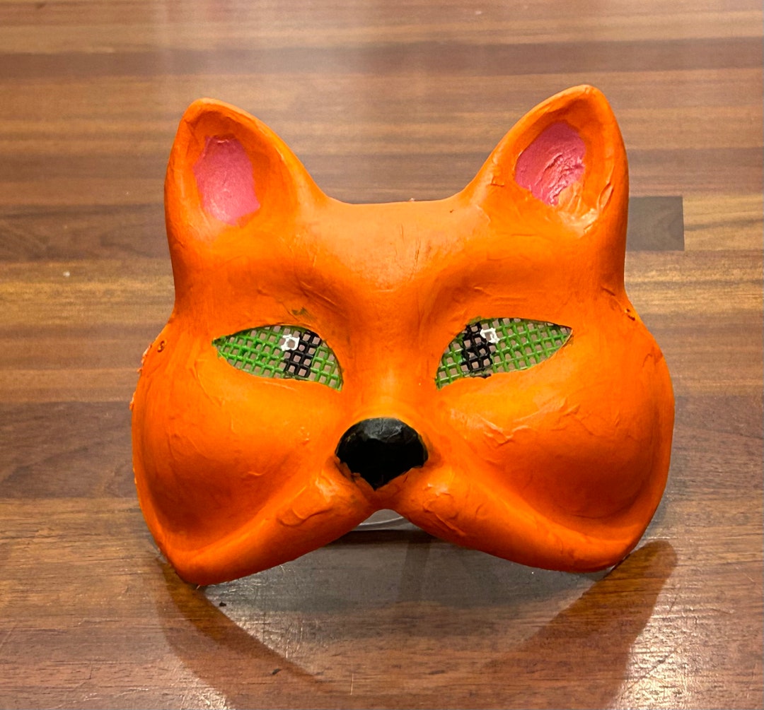 Orange Fox Mask or Cat Mask - Etsy