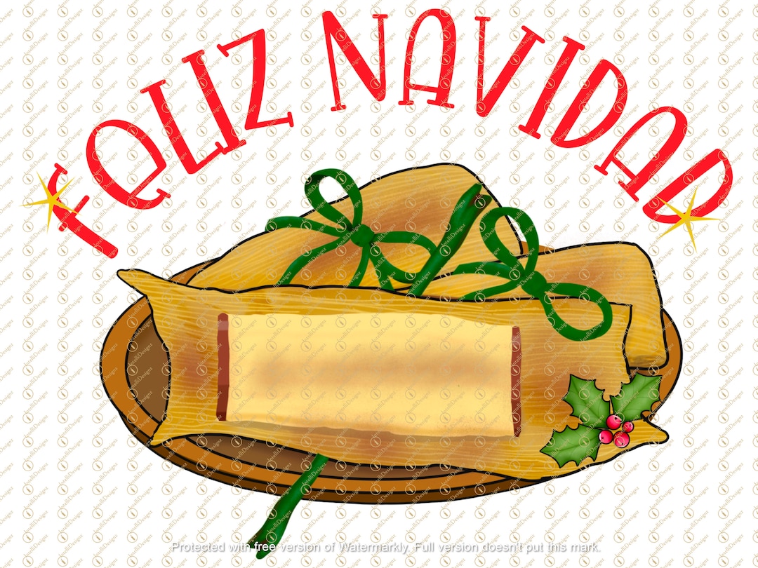 Feliz Navidad Tamale Plate, Mexican Christmas Present Mexican Tradition ...