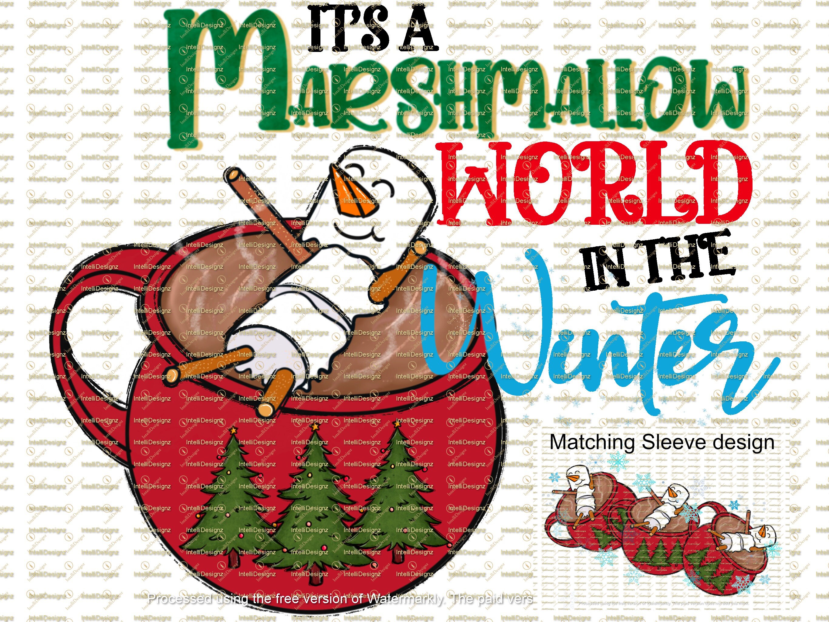 Its a Marshmallow World in the Winter PNG Sublimation,hot Cocoa Season ...
