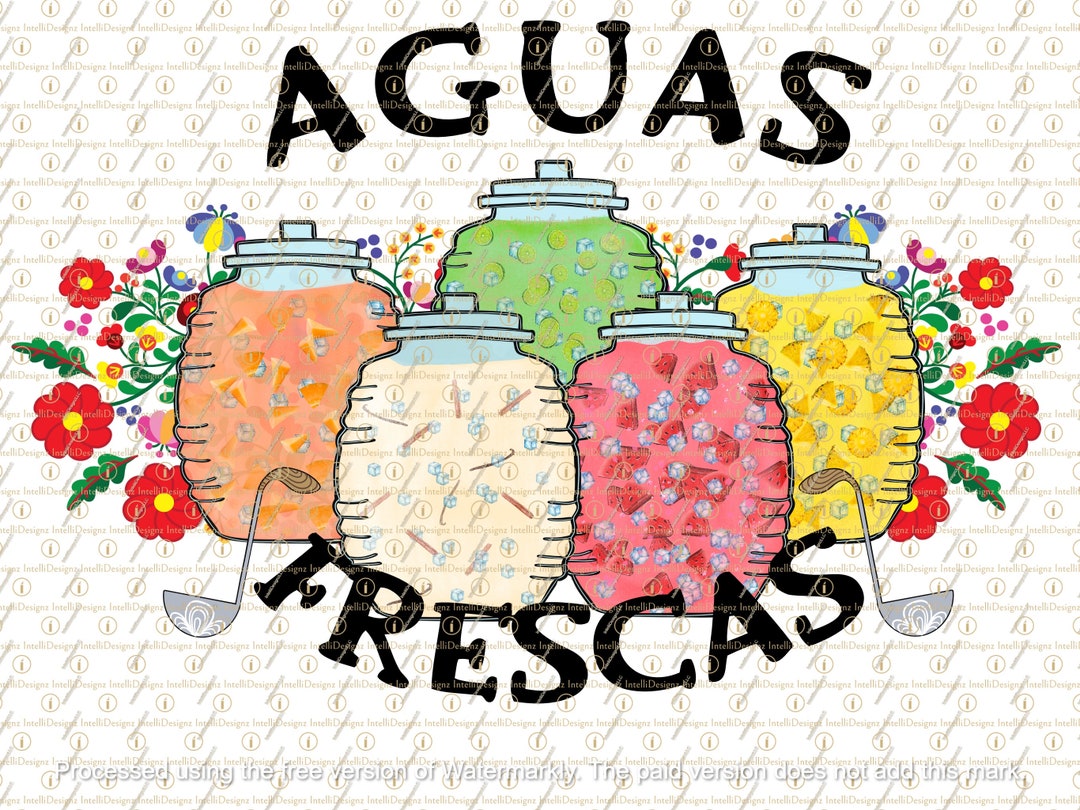 Aguas Frescas, Aguas De Sabor, Latina, Mexican Spa Water, PNG Hand ...