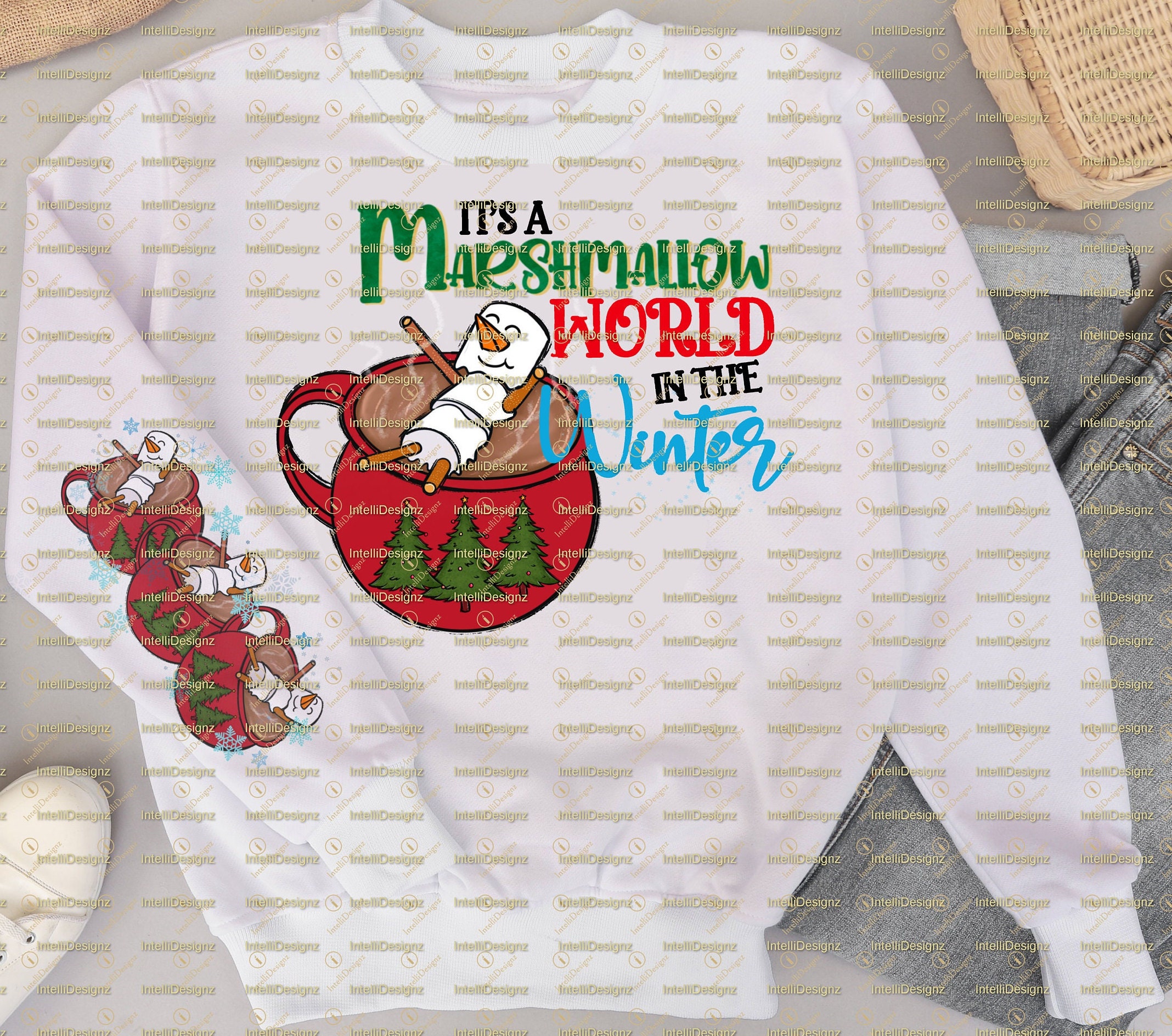 Its a Marshmallow World in the Winter PNG Sublimation,hot Cocoa Season ...