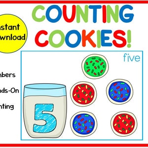 Counting Cookies / Numbers / Math / Manipulatives / Homeschool ...