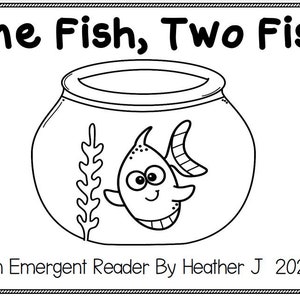 One Fish, Two Fish Emergent Reader - Etsy