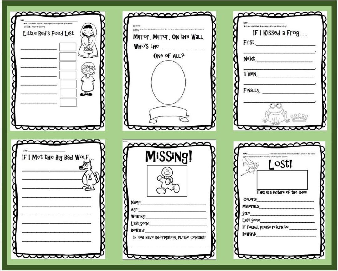 Fairy Tale Writing / Preschool / Kindergarten / Homeschool / First ...