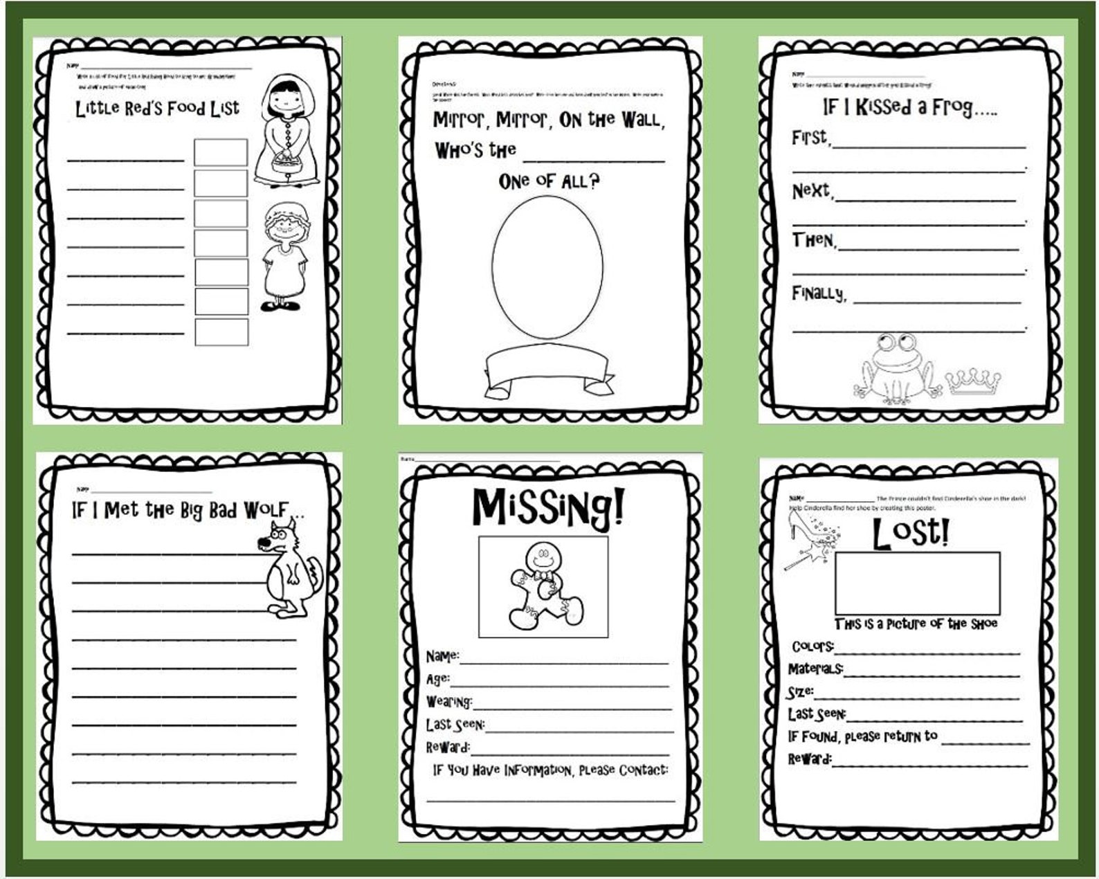 Fairy Tale Writing / Preschool / Kindergarten / Homeschool / First ...