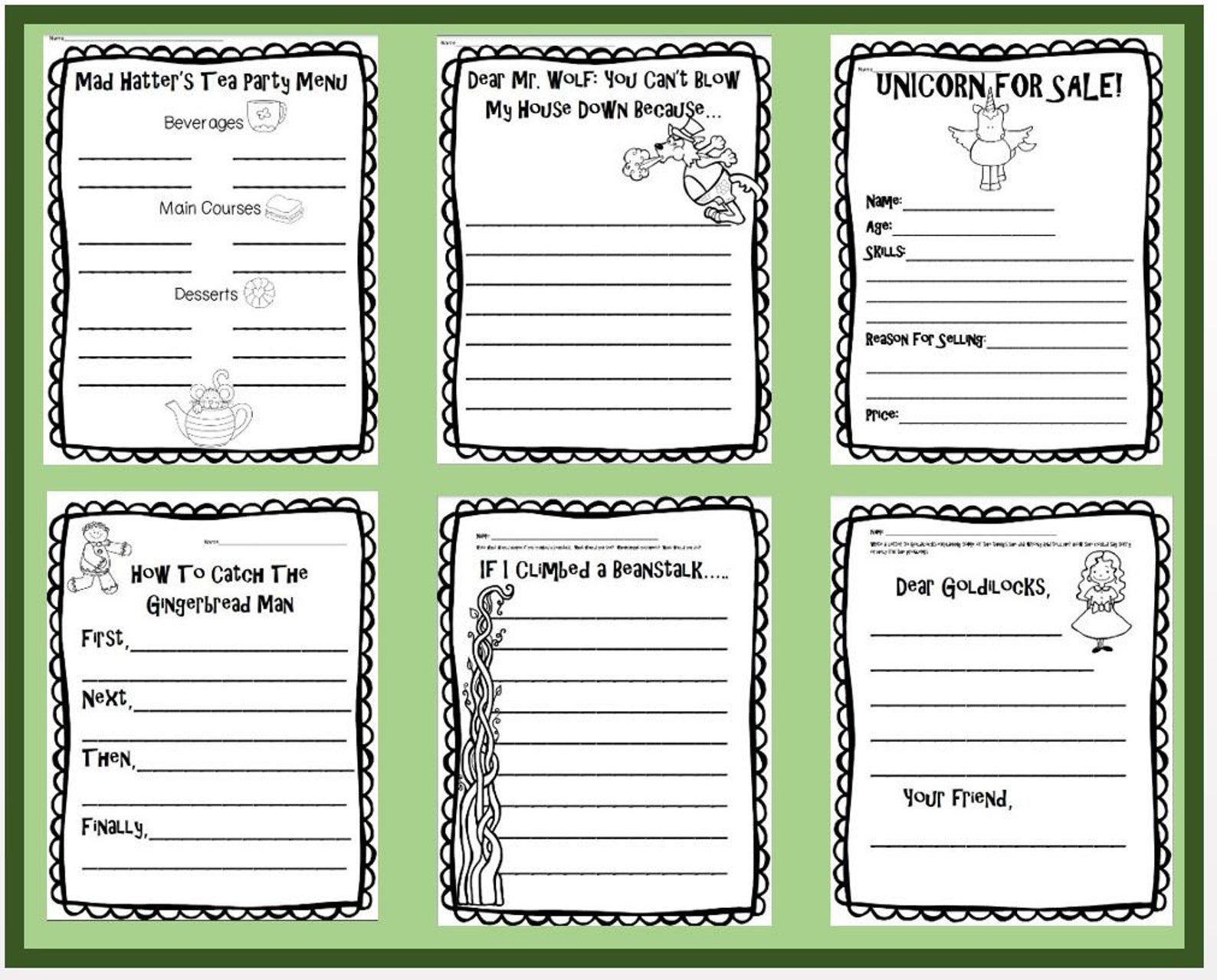 Fairy Tale Writing / Preschool / Kindergarten / Homeschool / First ...