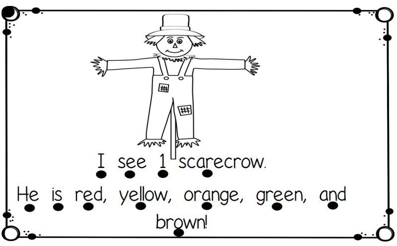 Fall Beginning Reader / Preschool / Kindergarten / Sight Words ...