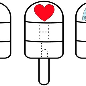 Popsicle Letter Sound Printable Match Game - Etsy