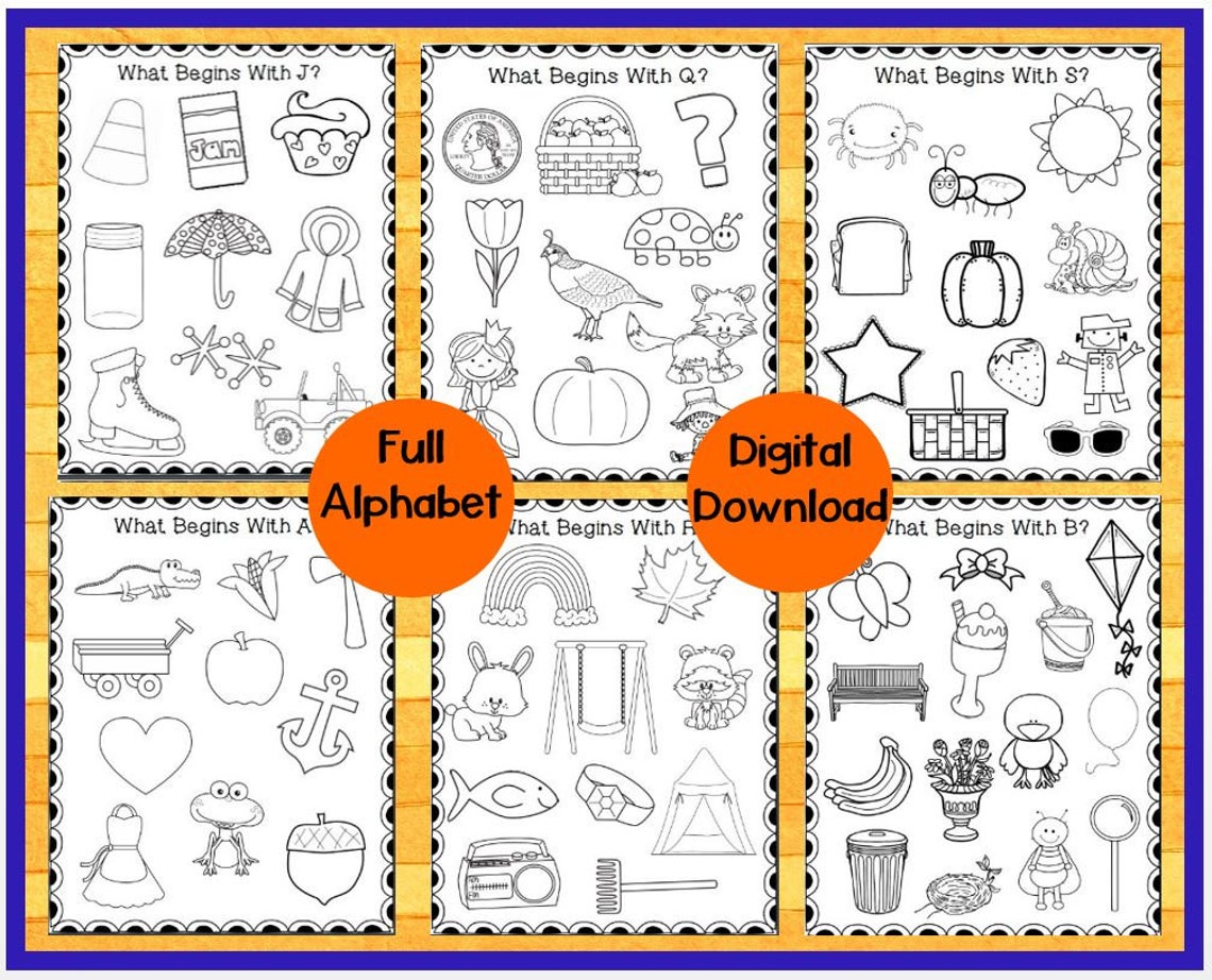 Phonics / Letters / Letter Sounds / Coloring / Matching / Alphabet - Etsy