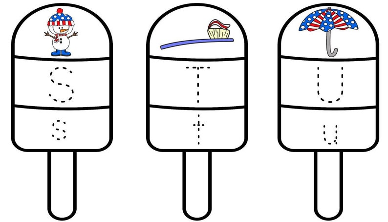 Popsicle Letter Sound Printable Match Game - Etsy