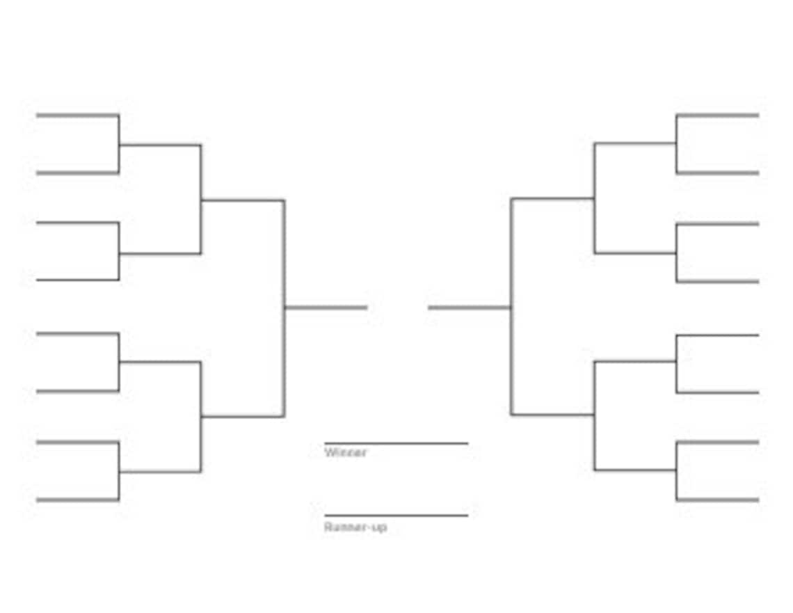 16-team Tournament Bracket Single Elimination 12x18 - Etsy