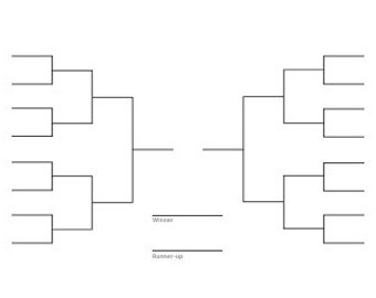 16-team Tournament Bracket Single Elimination 12x18 - Etsy