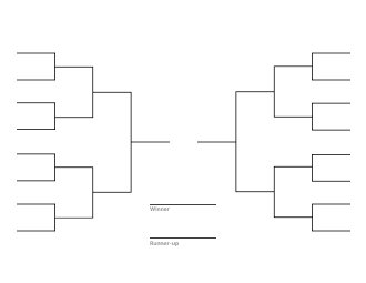 16-team Tournament Bracket Single Elimination 18x24 - Etsy