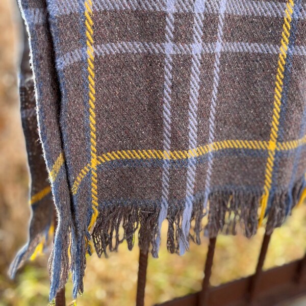 Plaid Wool Throw - Etsy
