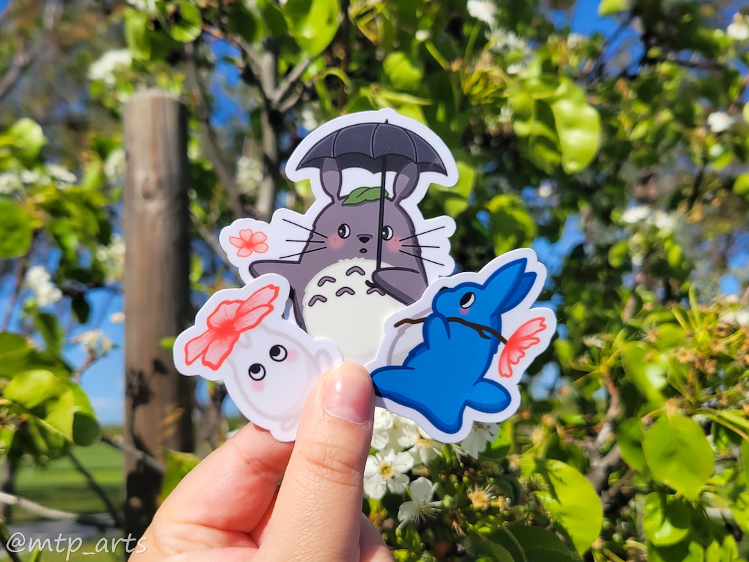 Sakura Totoro Stickers - Etsy