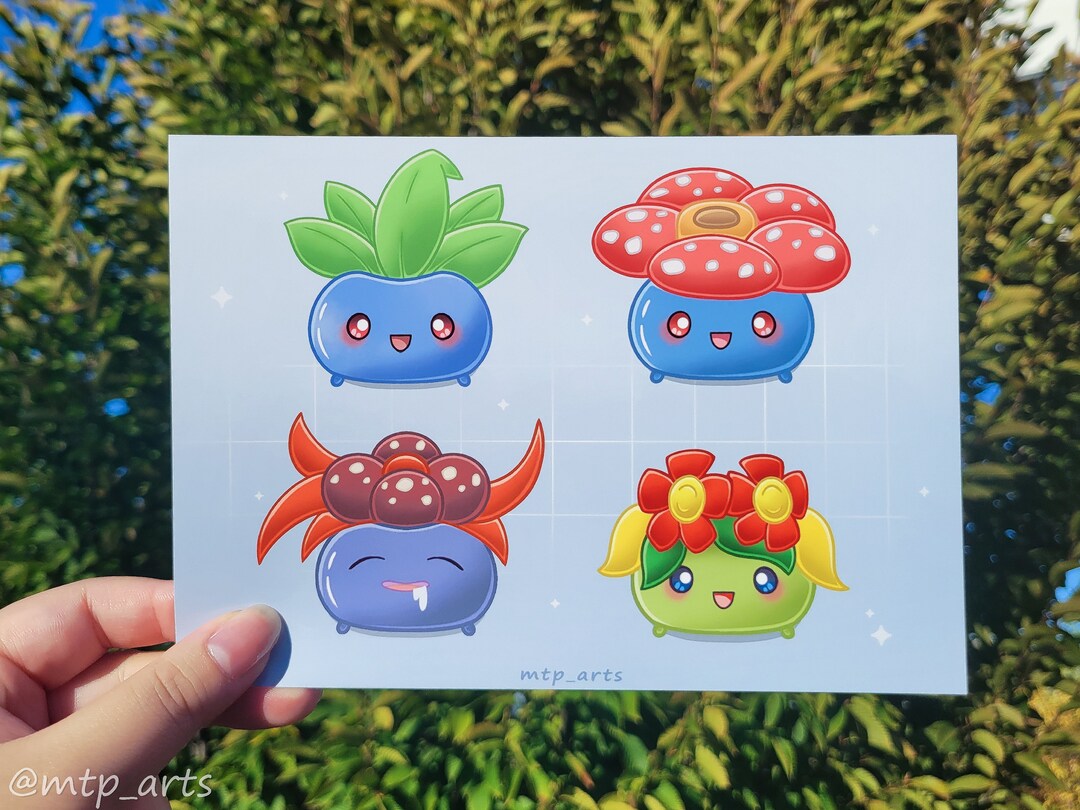 Oddish Evolution Planters Art Print - Etsy