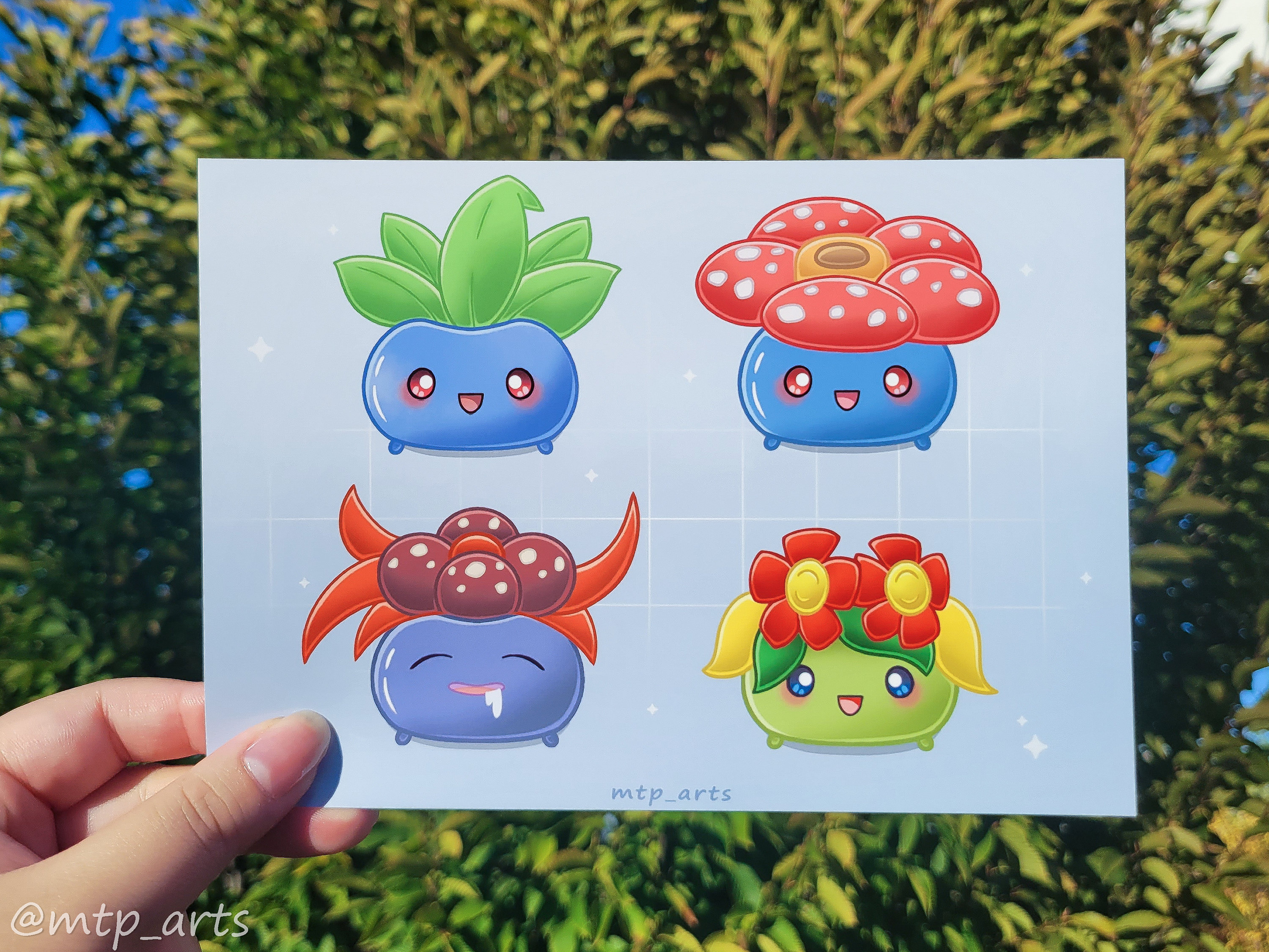 Oddish Evolution Planters Art Print - Etsy