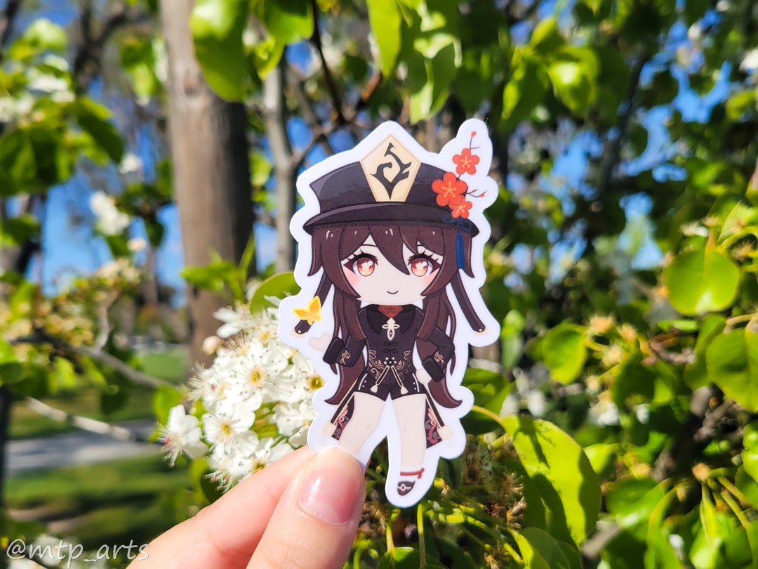 Chibi Hu Tao Sticker | Cute Sticker | Kawaii Sticker | Laptop Sticker ...