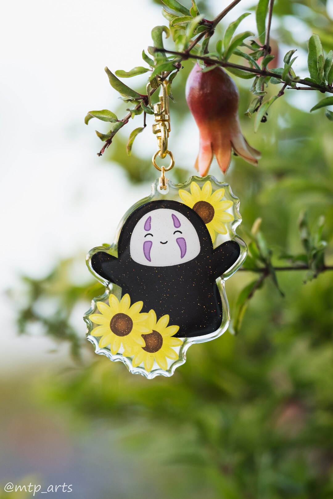 Sunflower No Face Acrylic Keychain (U.S. ONLY) - Etsy