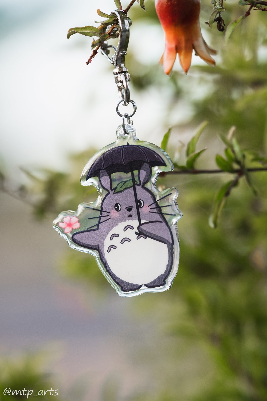 Sakura Totoro Acrylic Keychain (U.S. ONLY) - Etsy